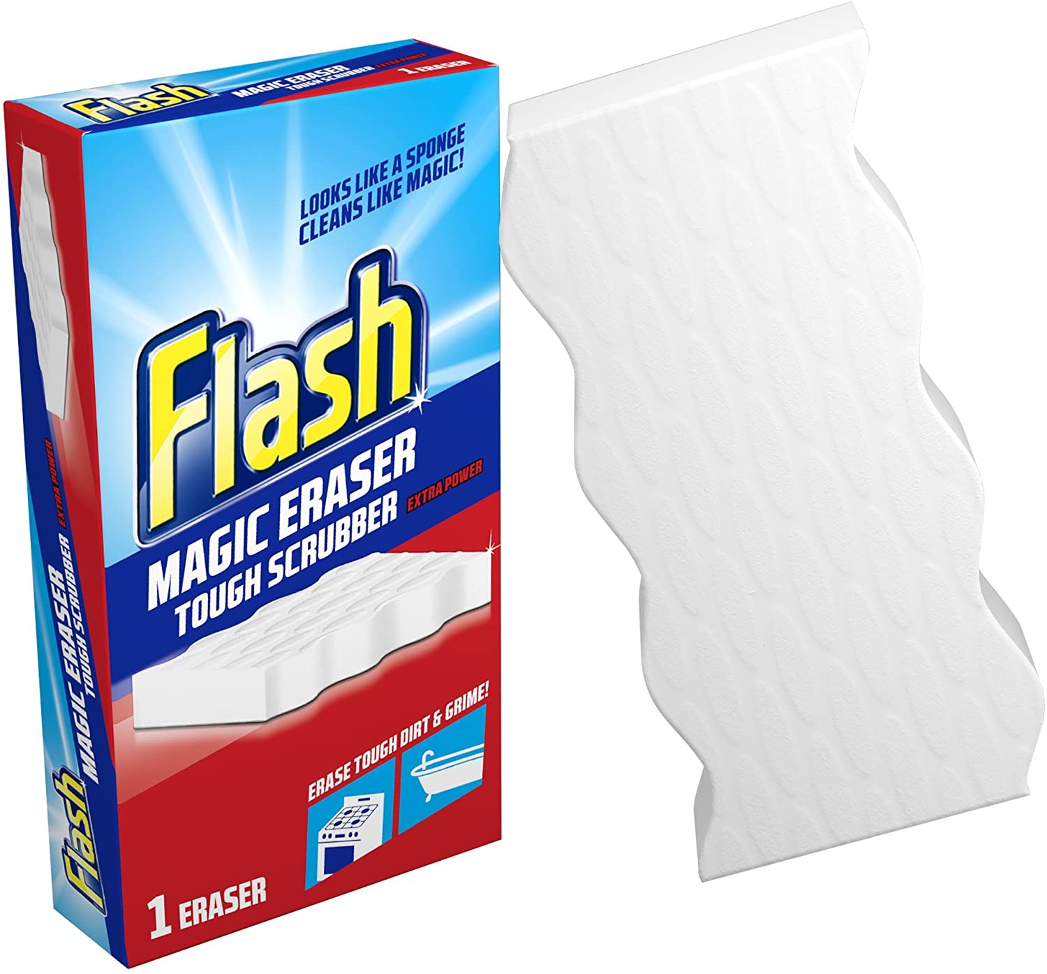 Flash Magic Eraser Extra Power Tough Scrubber – BigaMart