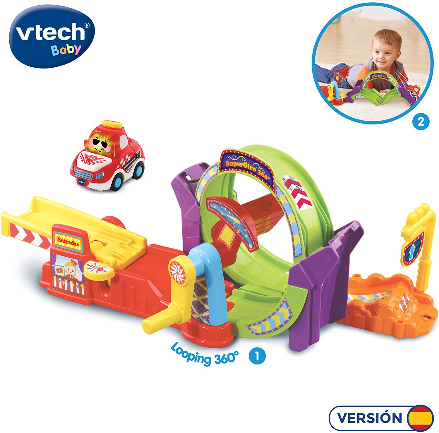 VTech- TTB Superturn 360º Tracks Cars Looping Tut (3480-534922 ...