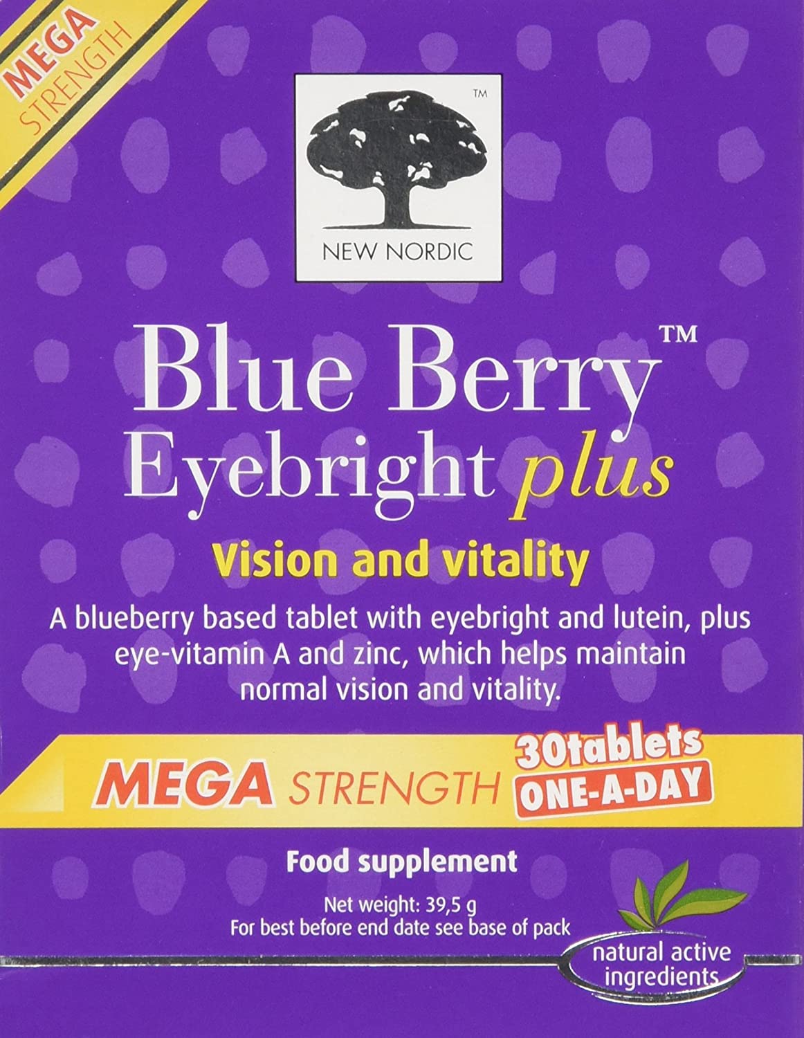 New Nordic Blue Berry Mega Strength – One-A-Day Tablets – 30 Tablets ...
