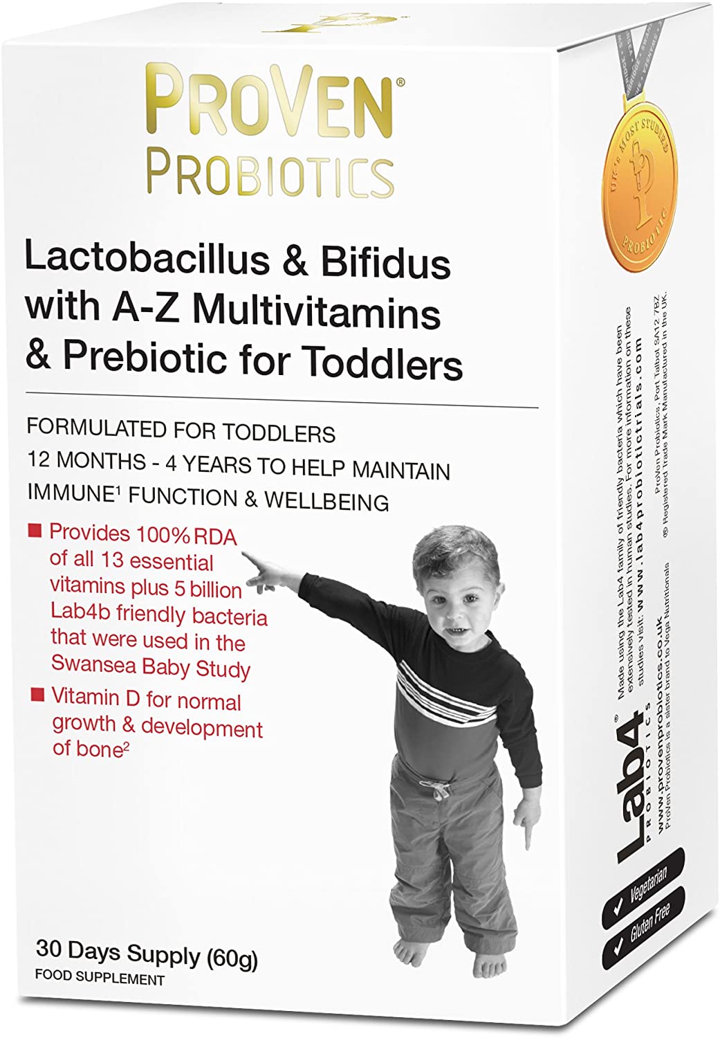 Proven Probiotics Lactobacillus & Bifidus Powder with A-Z Multivitamins ...