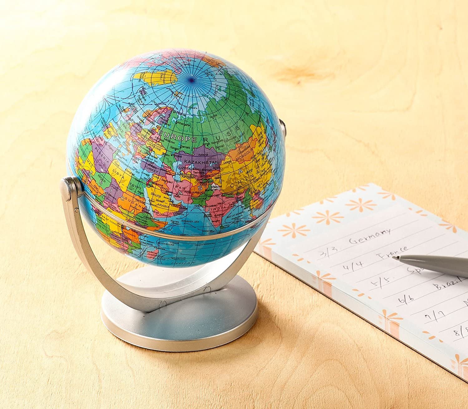 Juvale Small Spinning World Globe with Stand for Office Desktop ...