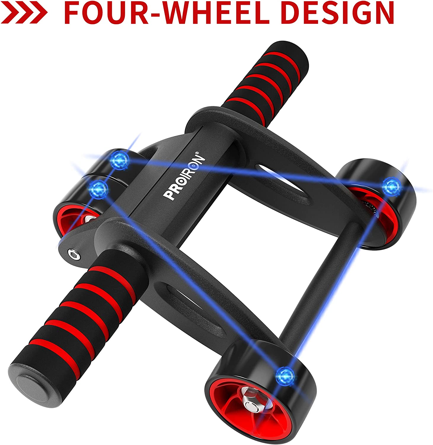 PROIRON Gym Roller Wheel, Ab Roller Wheel with Extra Thick Knee Pad Mat ...