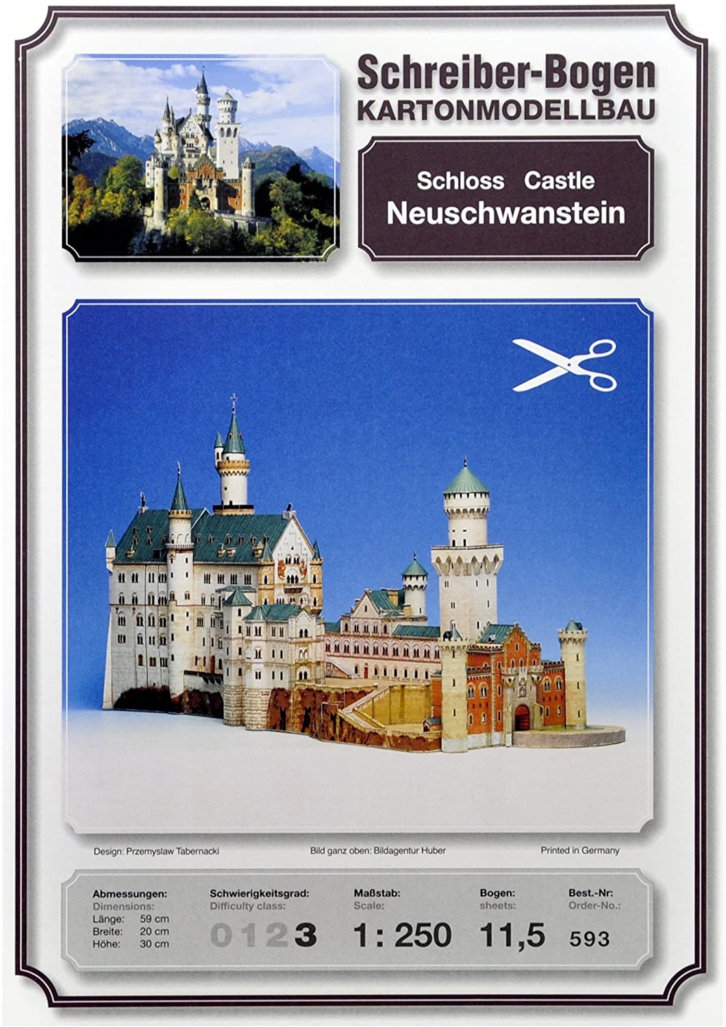 Aue-Verlag 59 x 20 x 30 cm Neuschwanstein Castle Model Kit – BigaMart