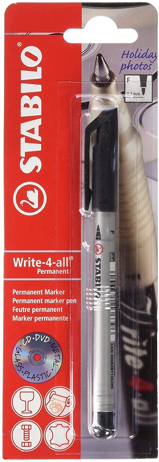 Stabilo Blister Pack Fine Point Write 4 All Marker – Black – BigaMart