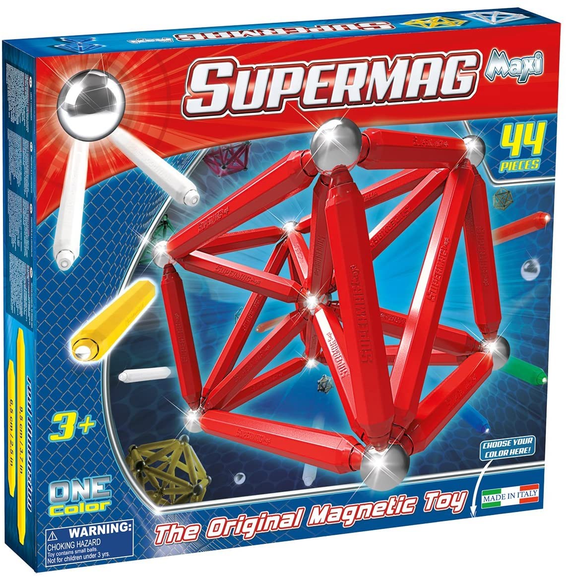 Plastwood Supermag Toys – 0122 – Maxi One Color Magnetic Building Game ...