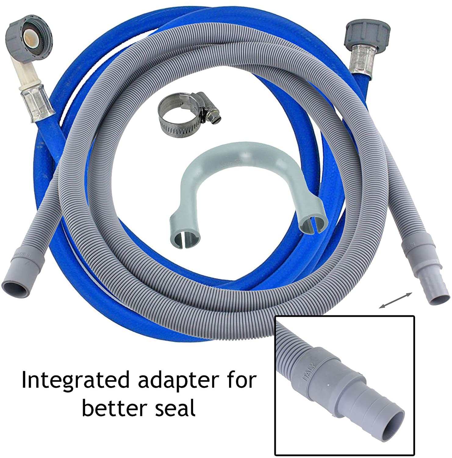 SPARES2GO Universal Cold Water Fill Long 3.5m Inlet Pipe + 2.5m Drain ...