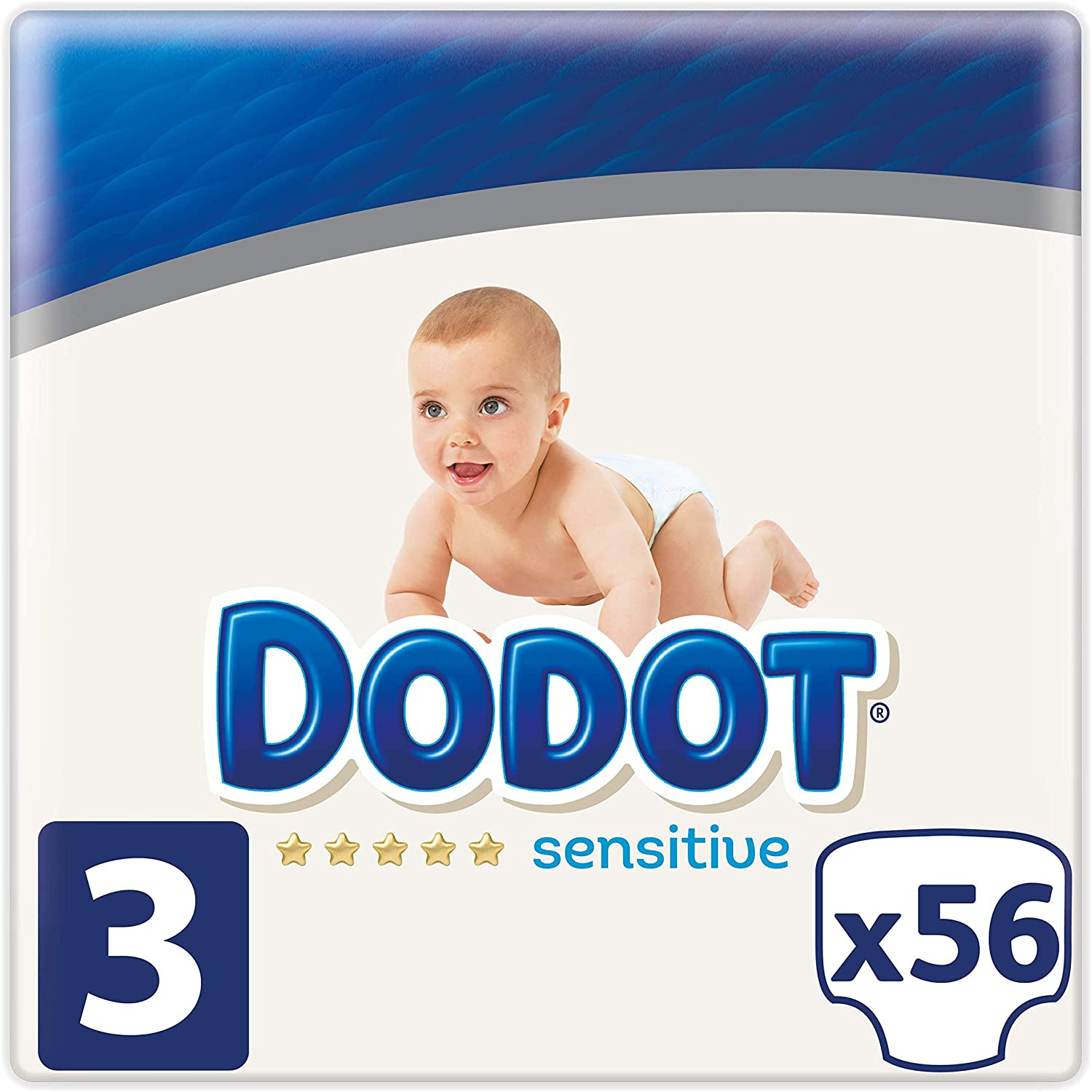 Dodot Sensitive Nappies Size 3, 56 Nappies, 6 to 10 kg – BigaMart