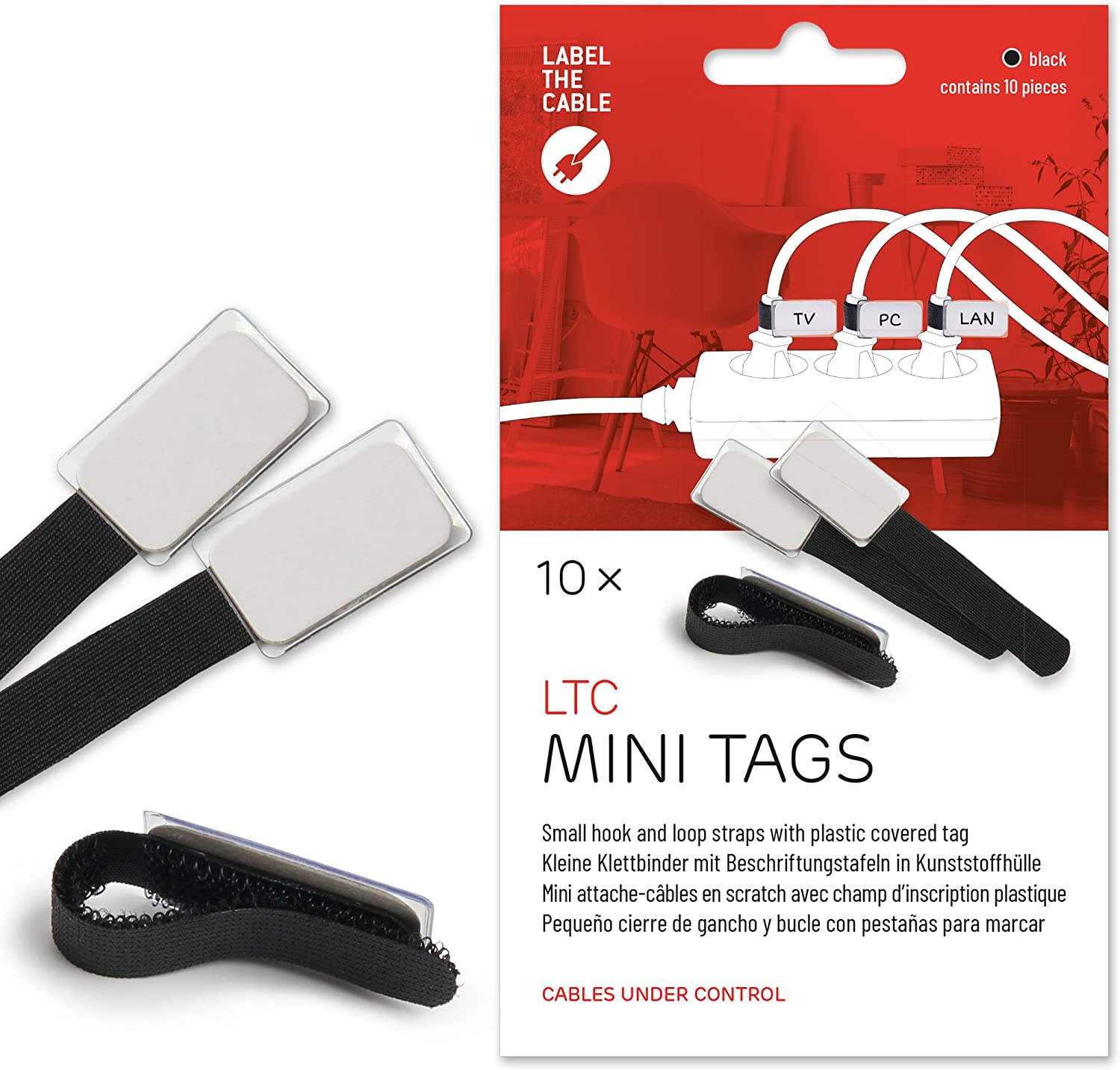 LABEL THE CABLE Small Hook and Loop Cable Labels for Perfect Cable ...