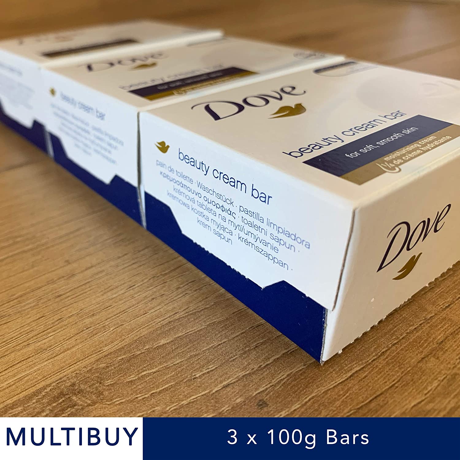 3 X Dove Beauty Cream Bar Classic Original Soap For Shower And Bath