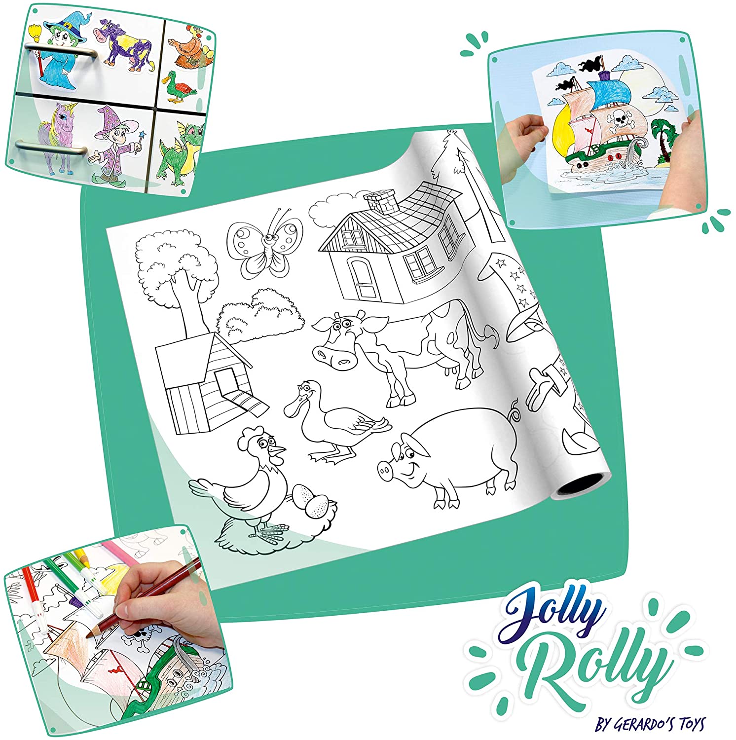 GERARDO’S`S Colouring Paper Roll Fantasy For Kids. Kids Wallpaper For ...