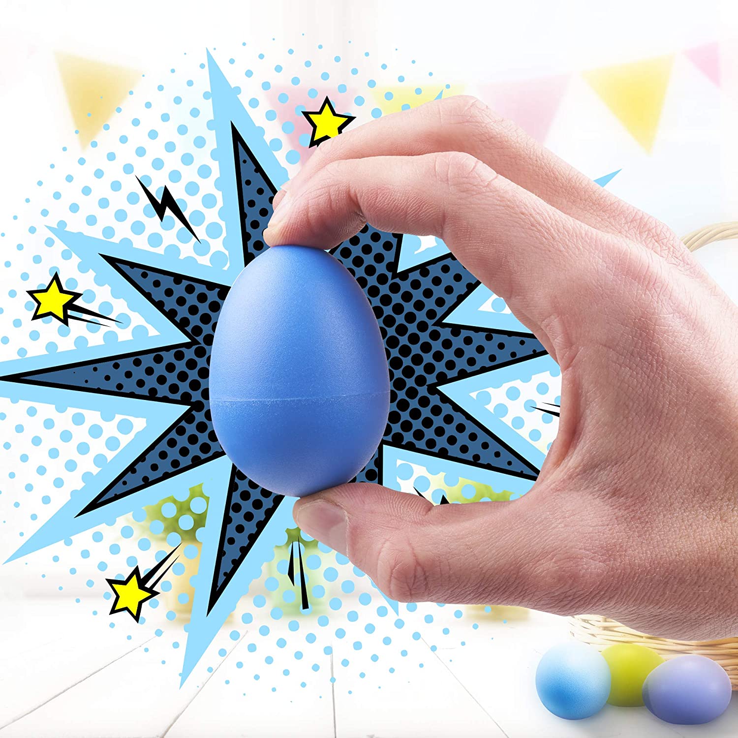 THE TWIDDLERS – 40 Plastic Musical Egg Shakers in 6 Assorted Colours ...