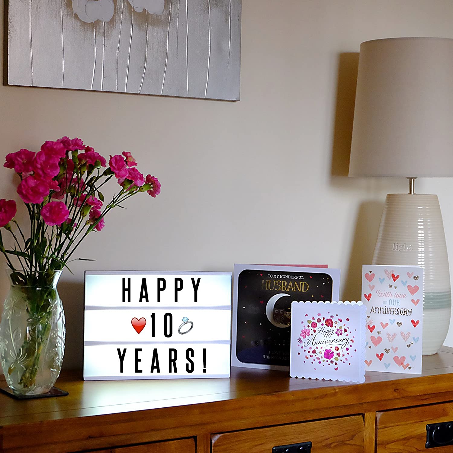 A4 Cinematic Lightbox | Includes 85 Emoji Signs | Illuminated Light Up ...