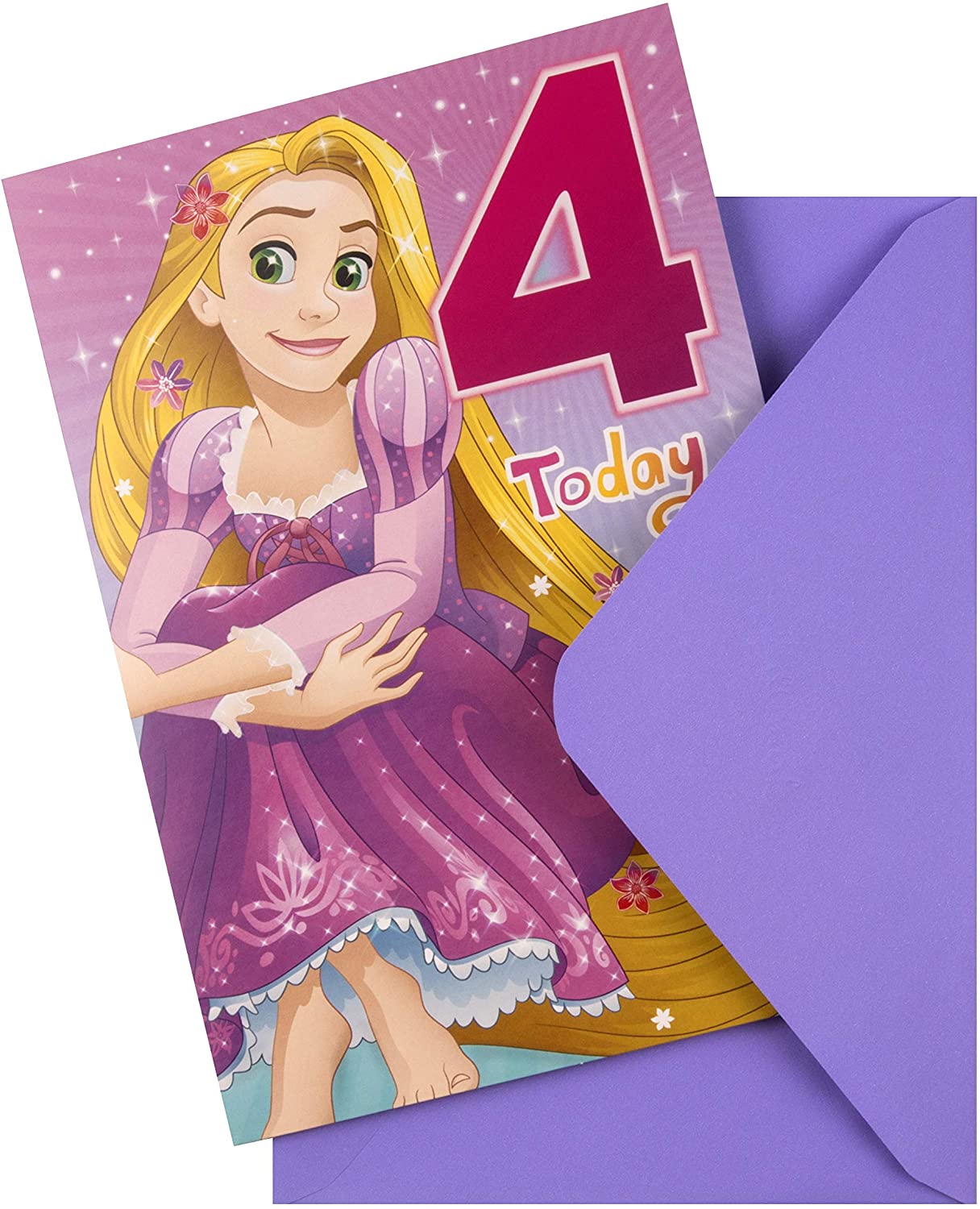 Hallmark Age 4 Birthday Card – Rapunzel Design - BigaMart