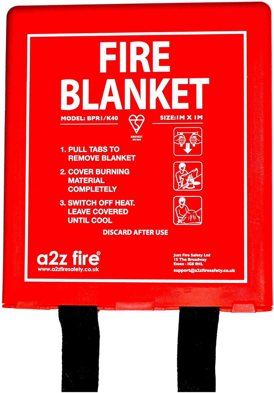 Fire Blanket In Hard Case 1m x 1m – British Standard BSi Kitemarked ...