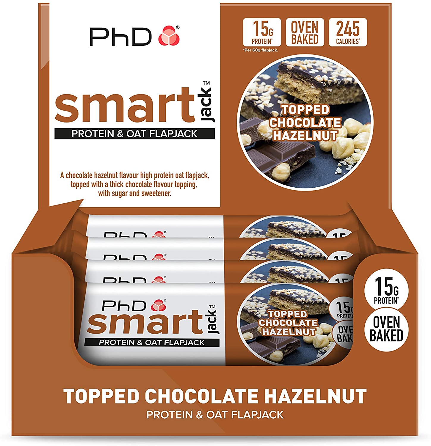 PhD Smart Jack, High Protein, low sugar baked Oat Flapjack-(Apple ...