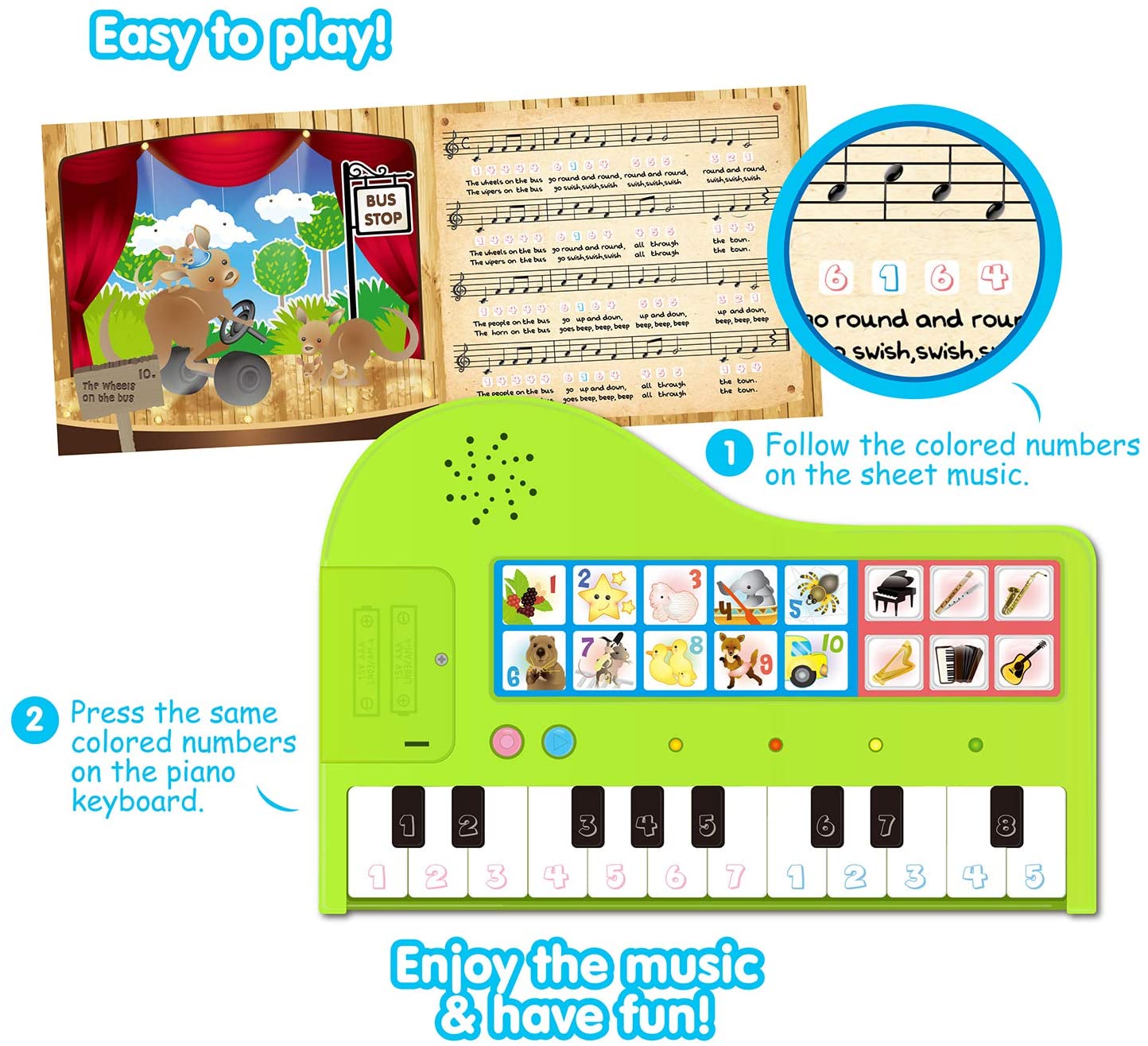 BEST LEARNING My First Piano Book – Educational Musical Toy for ...
