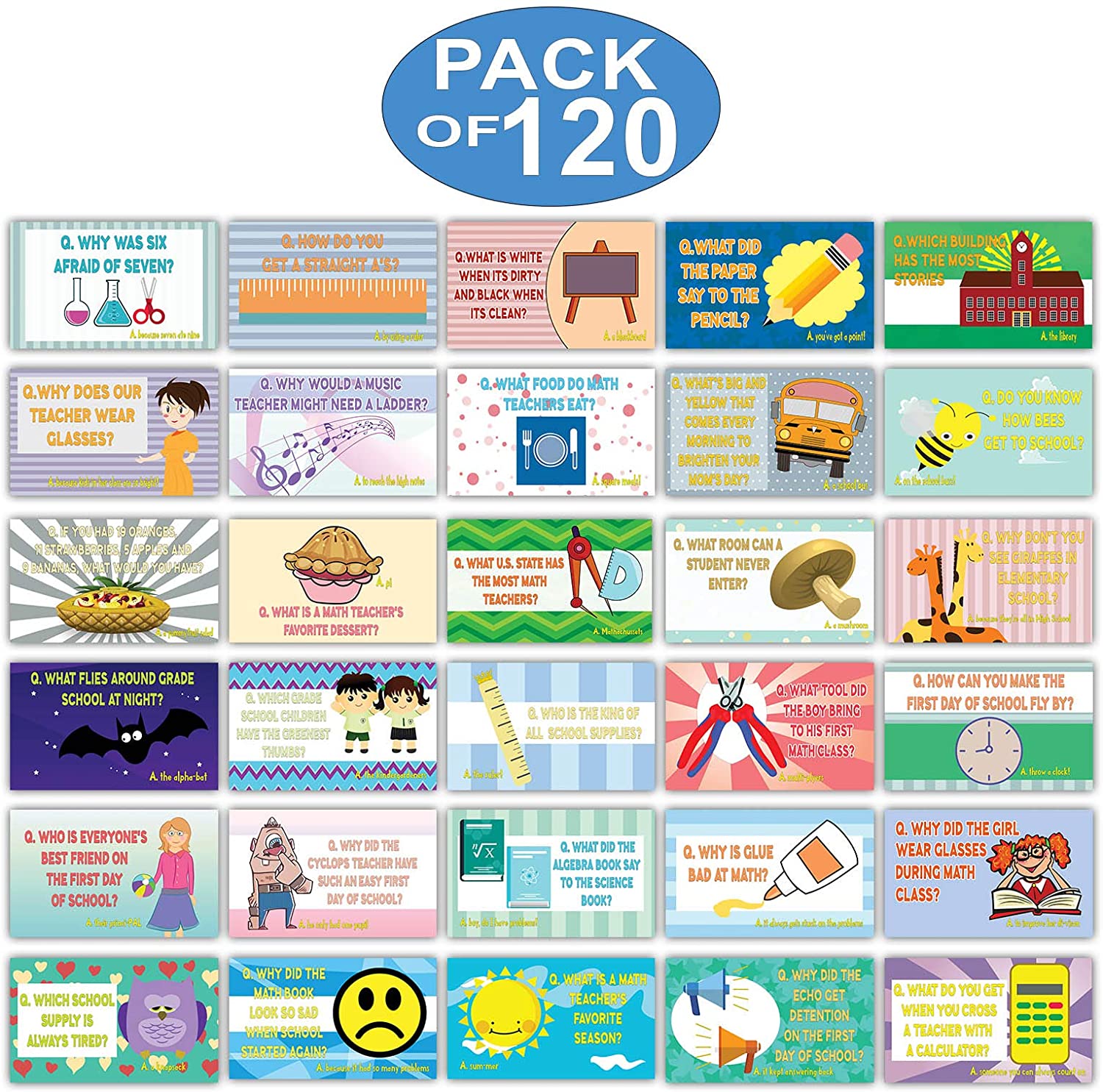 Creanoso Sea and Land Funny Jokes Flash Cards (120-Pack) – Fun Learning ...