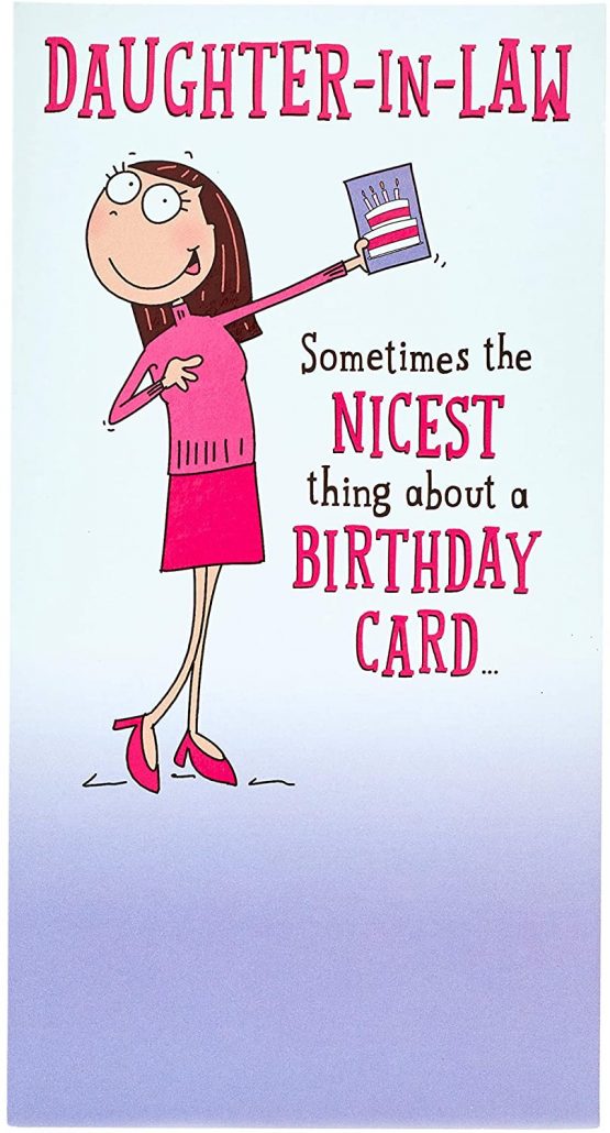 Daughter in Law Birthday Card Funny Birthday Card For Daughter in Law 