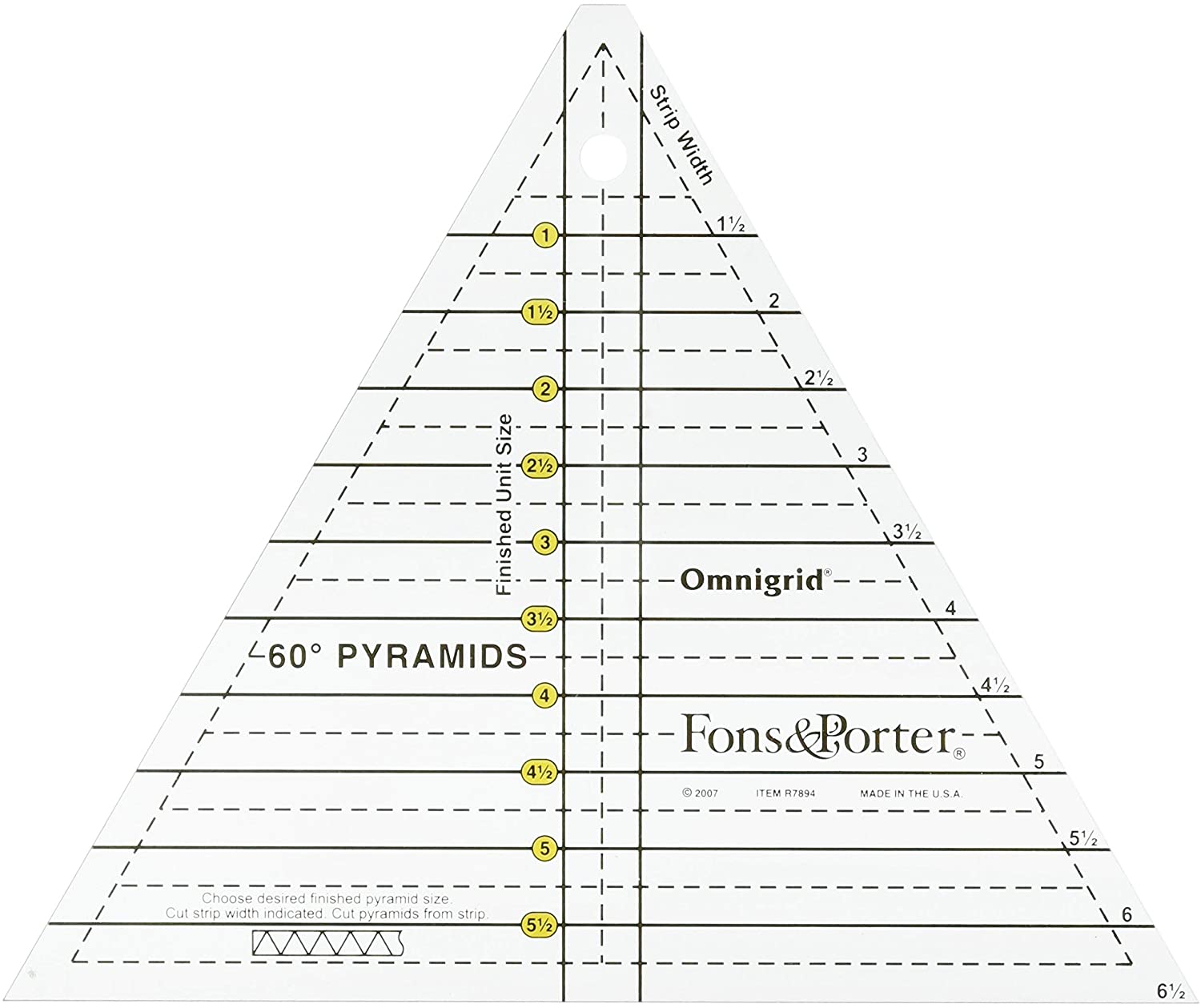 Dritz Fons & Porter Pyramid Ruler, 1 to 6 inches, Original Version ...