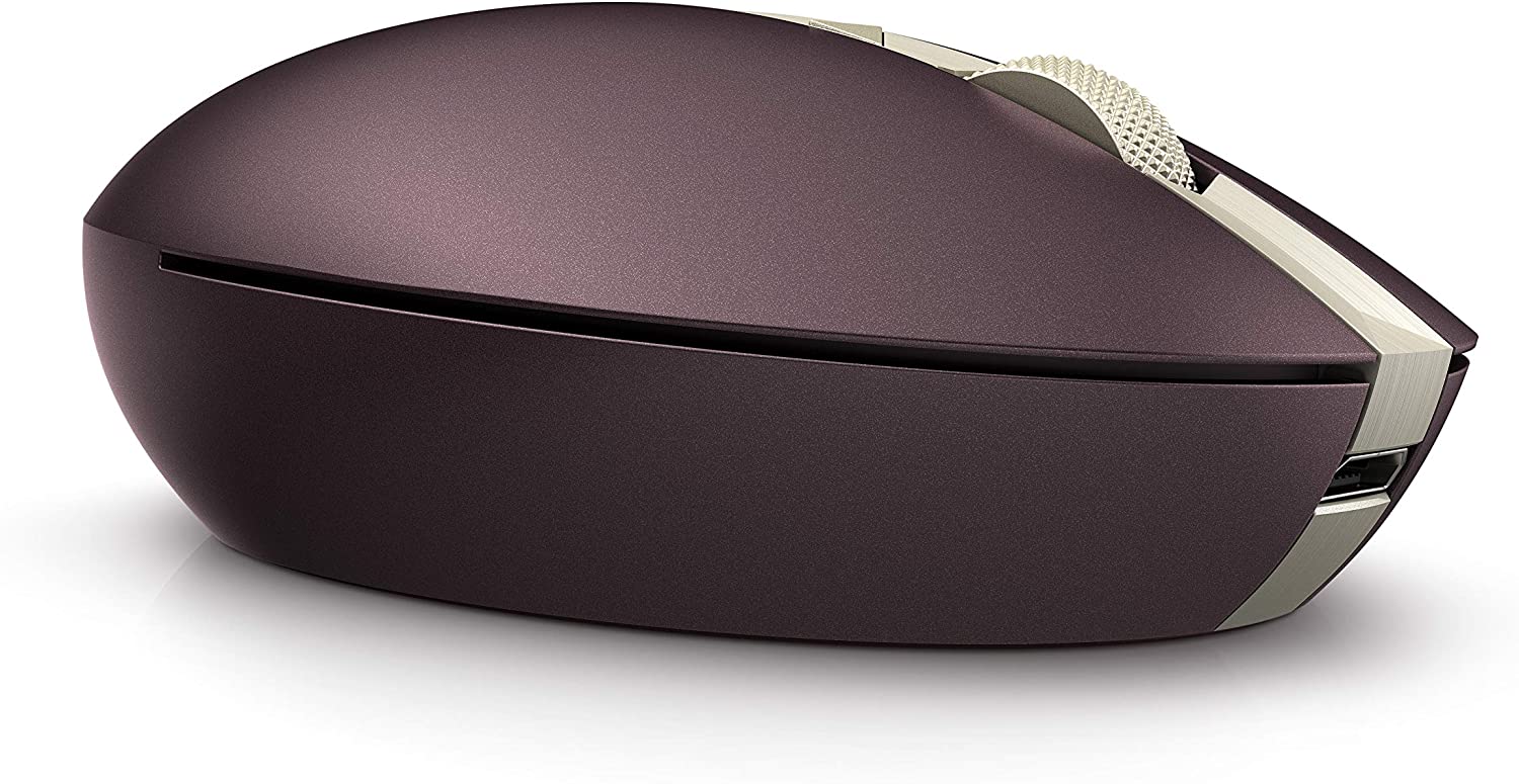 HP Burgundy Spectre 700 Wireless Bluetooth Rechargeable Mouse with Blue ...