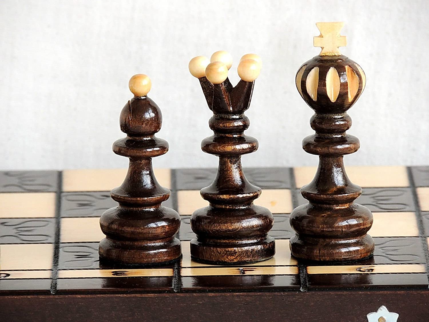 Stunning PEARL XL Large Wooden Chess Set 42cm / 16in. Very Popular ...