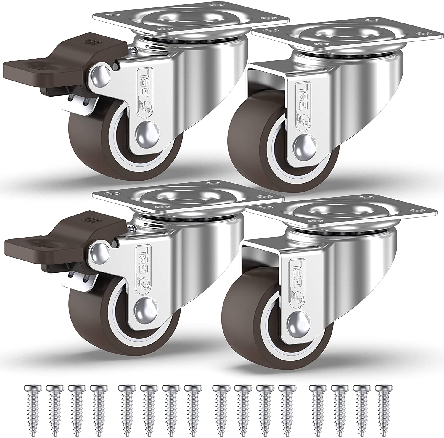 GBL Heavy Duty Castor Wheels with 2 Brakes + Screws – 25mm up to 40KG ... GBL Heavy Duty Castor Wheels with 2 Brakes + Screws – 25mm up to 40KG ...