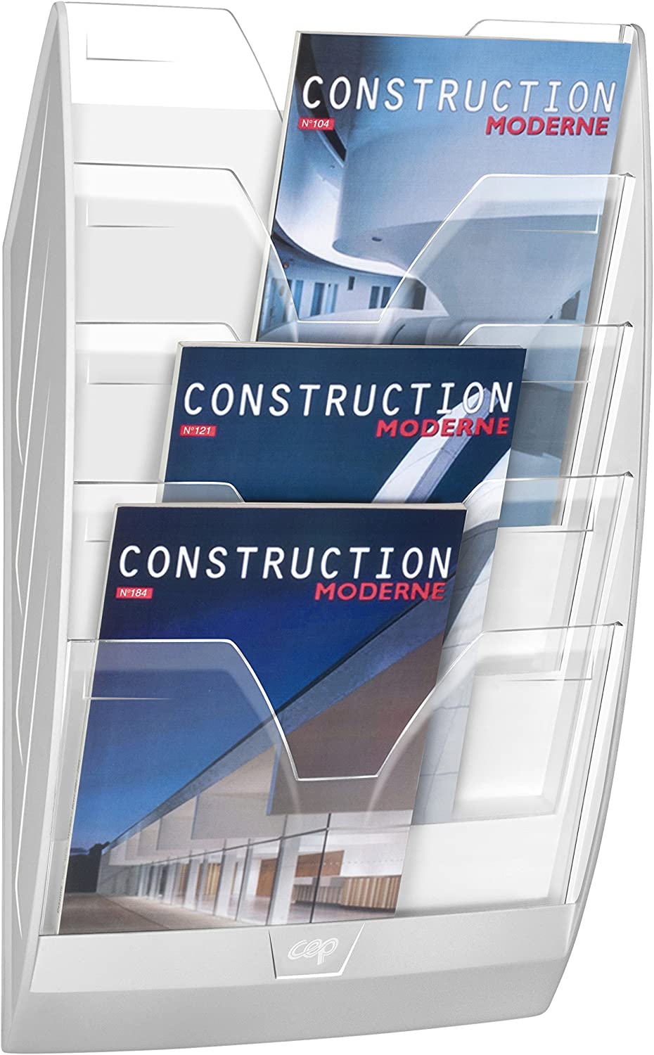 CEP 1201540111 Magnetic Wall Display Rack with 5 Compartments – White ...