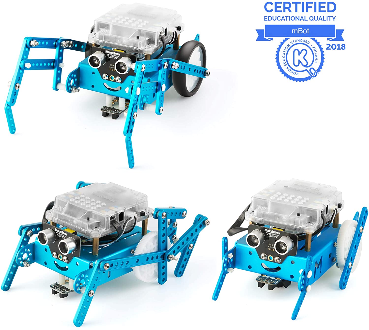 Makeblock mBot Add-on Pack Six-Legged Robot, Robot 3-in-1 Add-on Pack, 3 Forms (mBot Robot ...