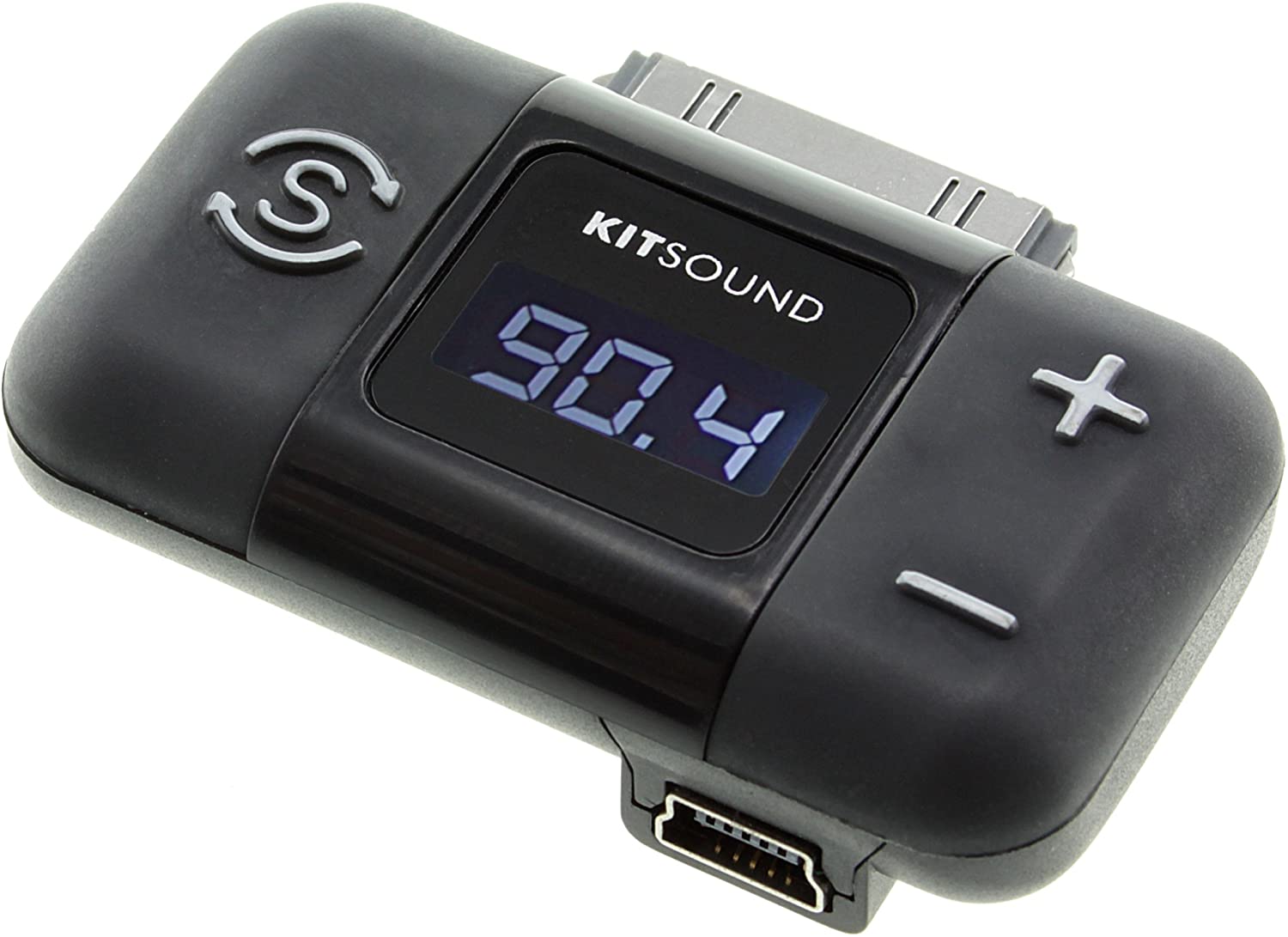 KitSound In-Car FM Radio Transmitter with 30-Pin Connection for iPhone ...