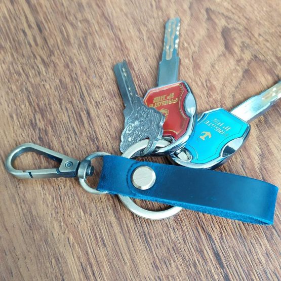 Leather Keychain, ICEBLUEOR Retro Vintage Leather Valet Key Chain Key ...