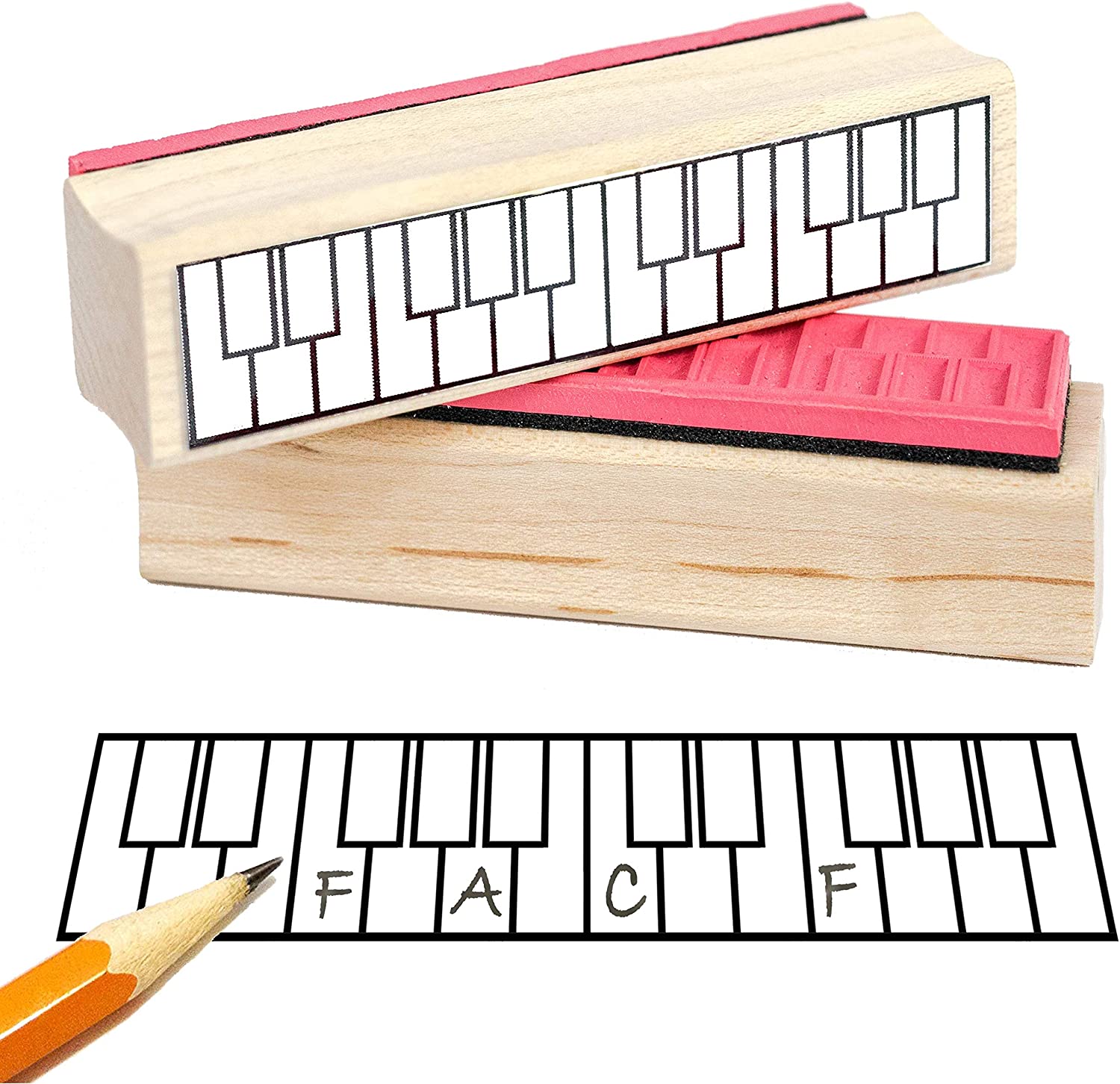 Two Octave Piano Fingering Rubber Stamp – BigaMart