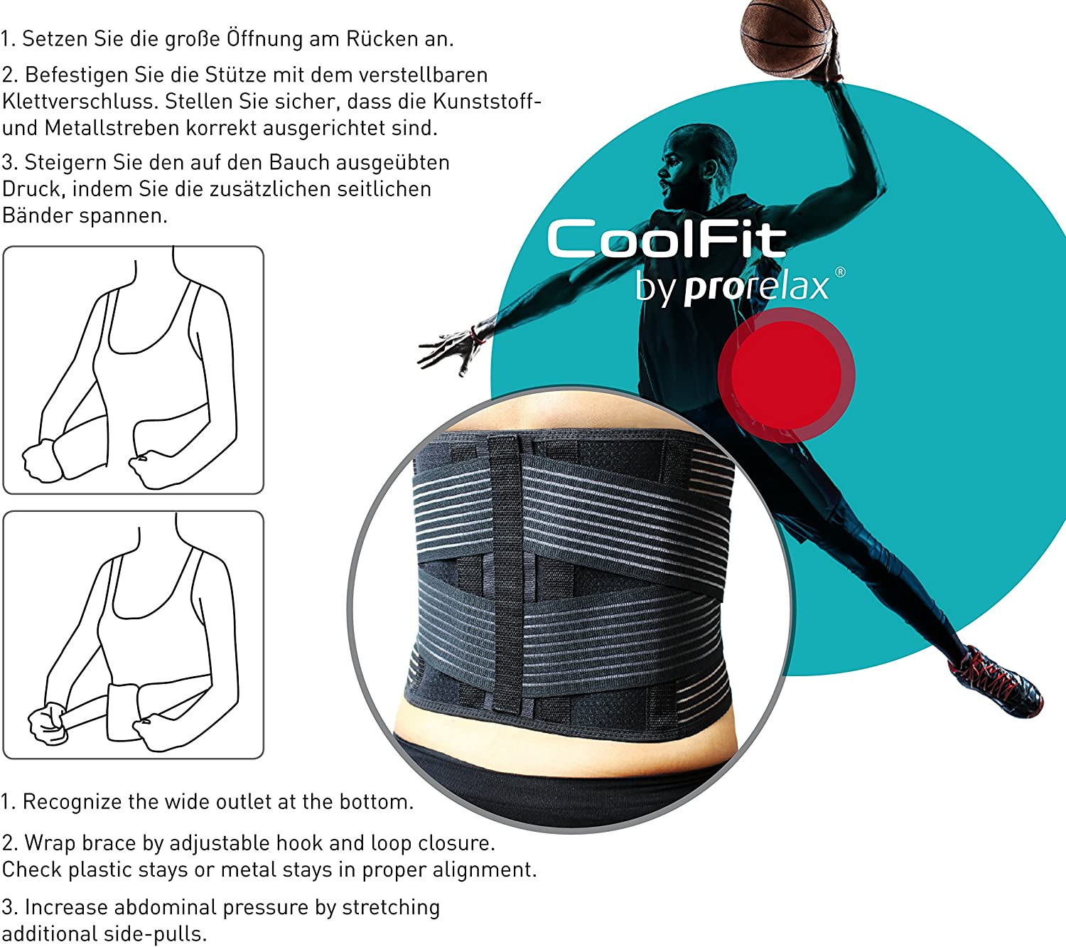 Prorelax Cool fit Back Support Bandage for Movement Without Pain in The ...