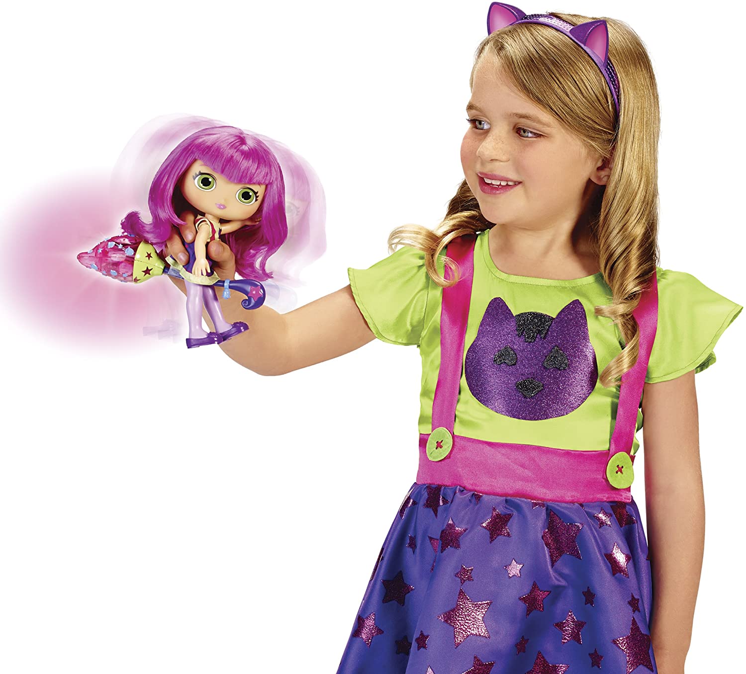 LITTLE CHARMERS, 8” Hazel Doll with Light Up Broom – BigaMart