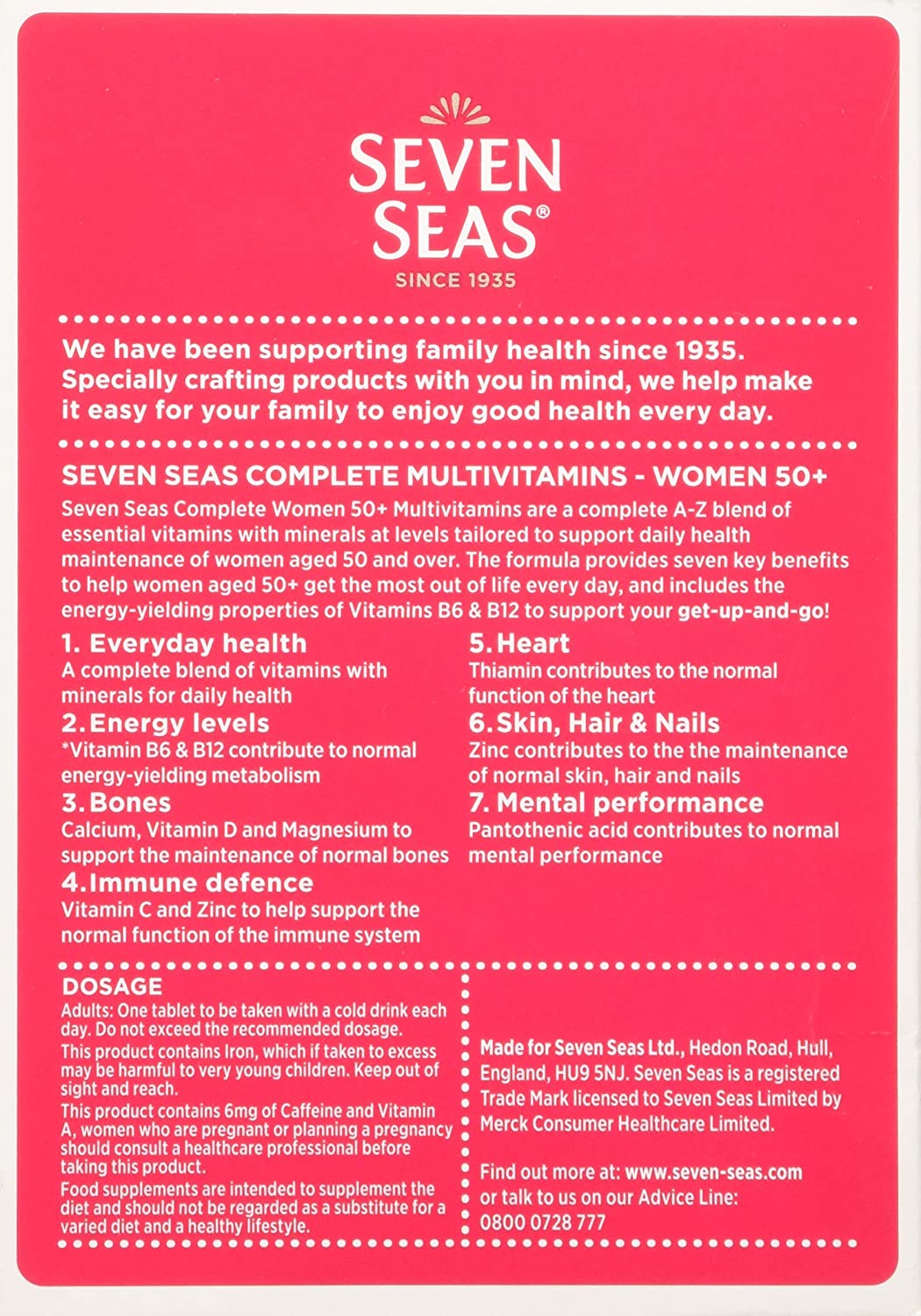 Seven Seas Complete Multivitamins Women 50+ 28 Tablets – BigaMart
