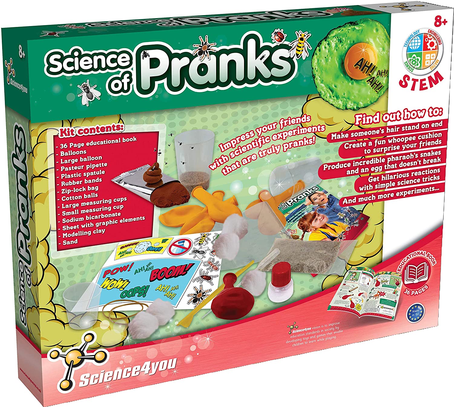 Science 4 You Science of Pranks Educational STEM Kit for Kids Aged 8 ...