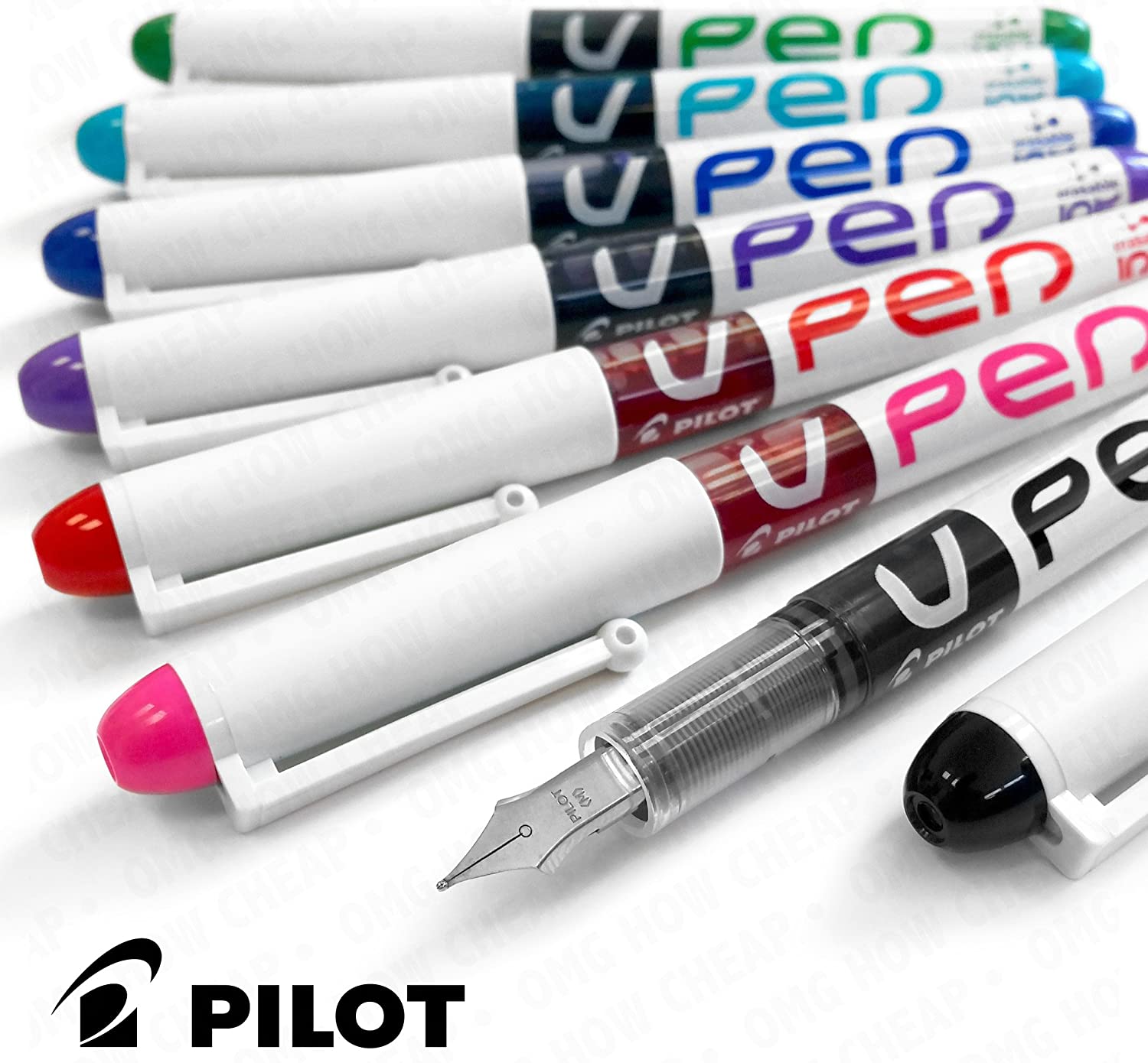 Pilot V Pen – Disposable Erasable Fountain Pen – Assorted 7 Pack – BigaMart
