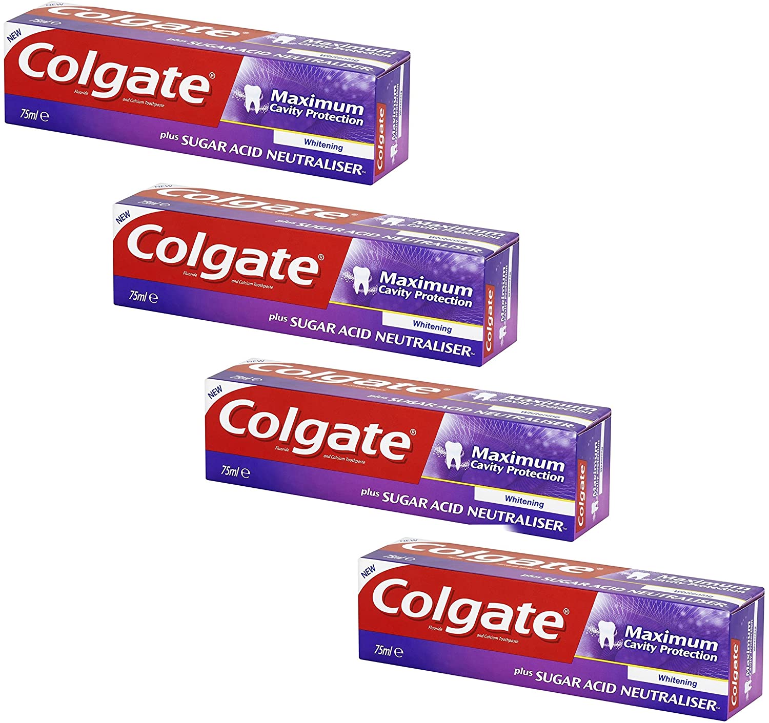 Colgate Maximum Cavity Protection Whitening Toothpaste, 75 ml (Pack of ...