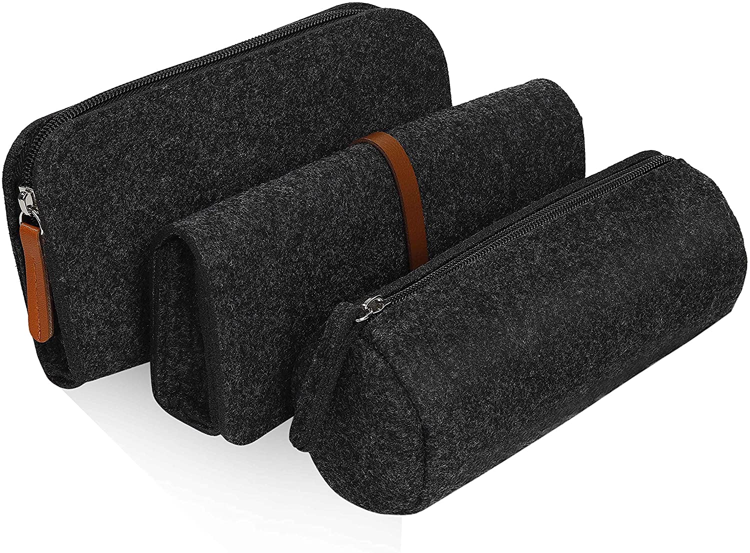 Felt Pencil Cases Multi-Functional Stationery Pouch Felt Pens Bags with ...