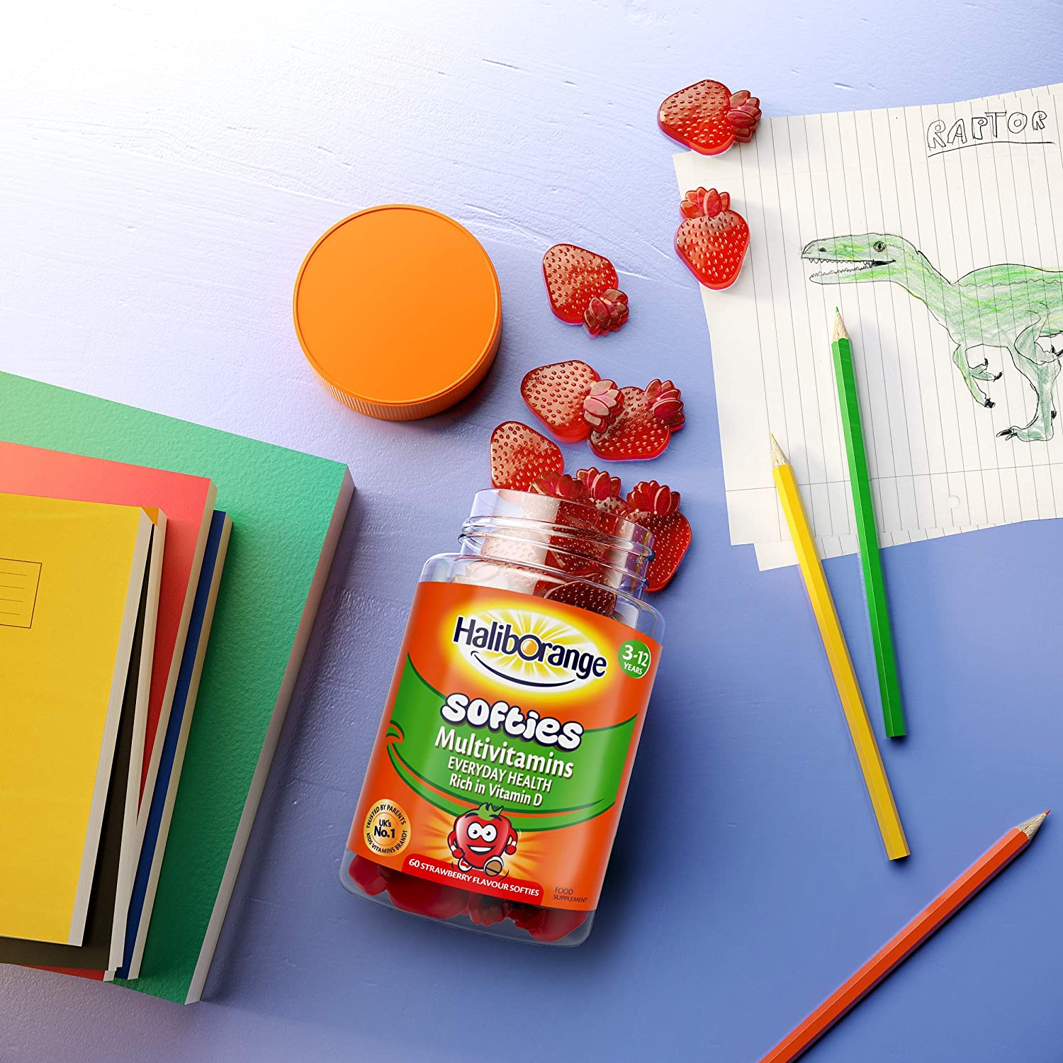 Haliborange Multivitamins Strawberry Fruit Softies, 60 Multivitamins ...