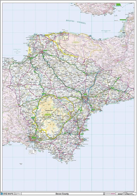 Devon County Map-Paper – BigaMart