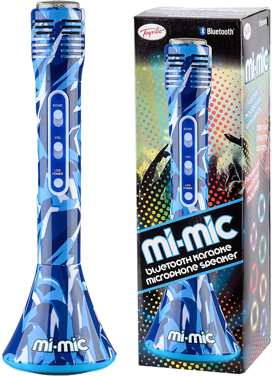 Mi-Mic Kids Karaoke Microphone Speaker with Wireless Bluetooth and LED ...