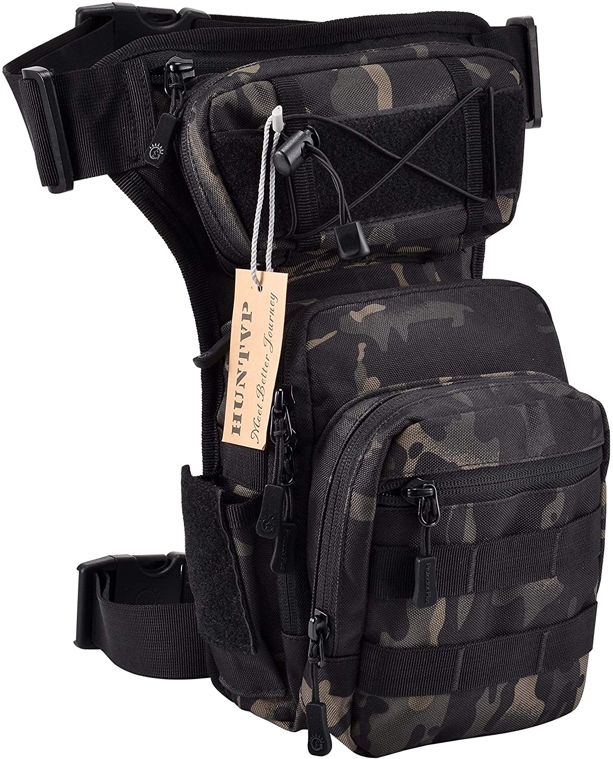 HUNTVP Military Tactical Molle Drop Leg Bag Utilitary Pouch Cross Over ...