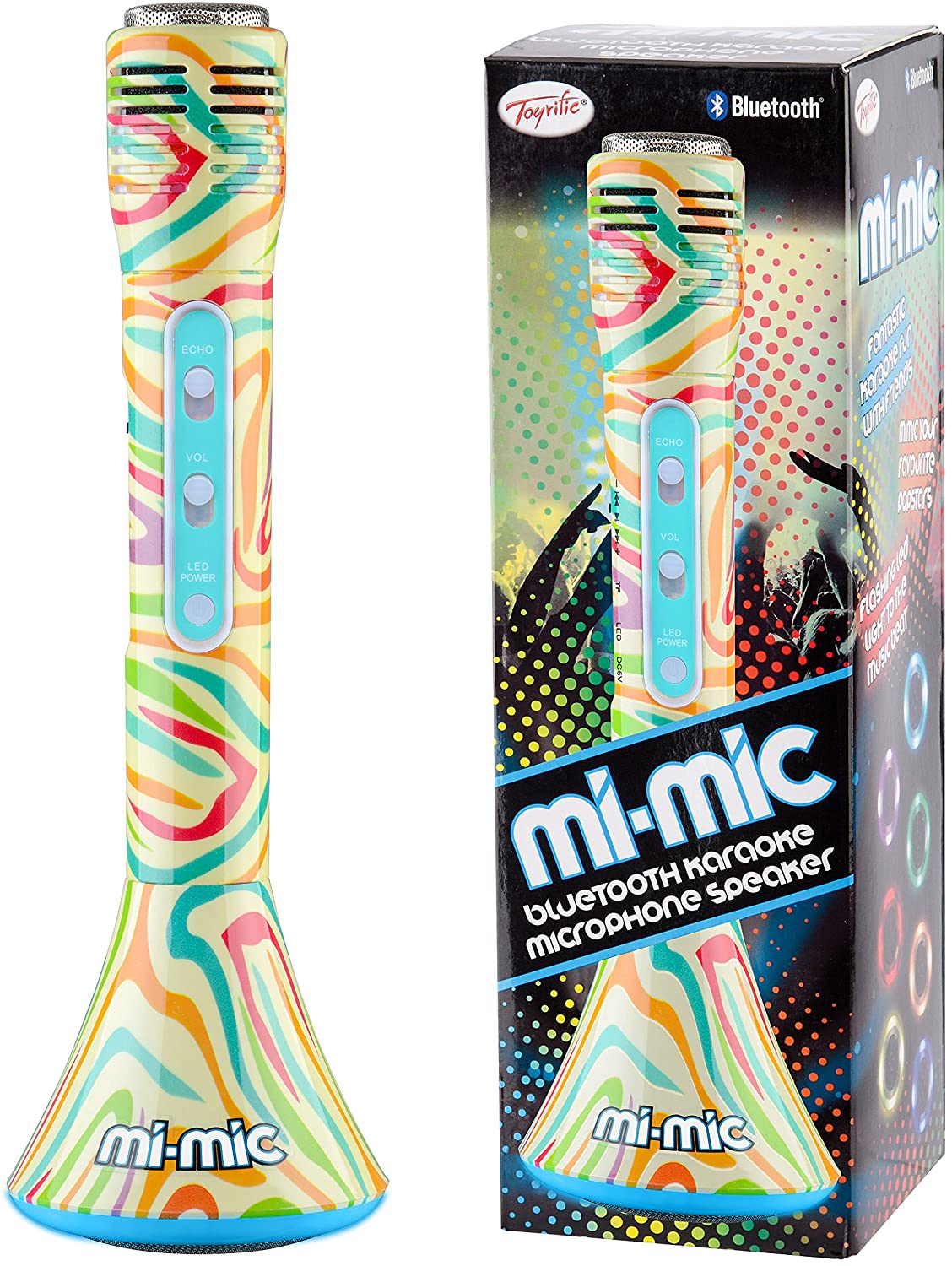 Mi-Mic Kids Karaoke Microphone Speaker with Wireless Bluetooth and LED ...