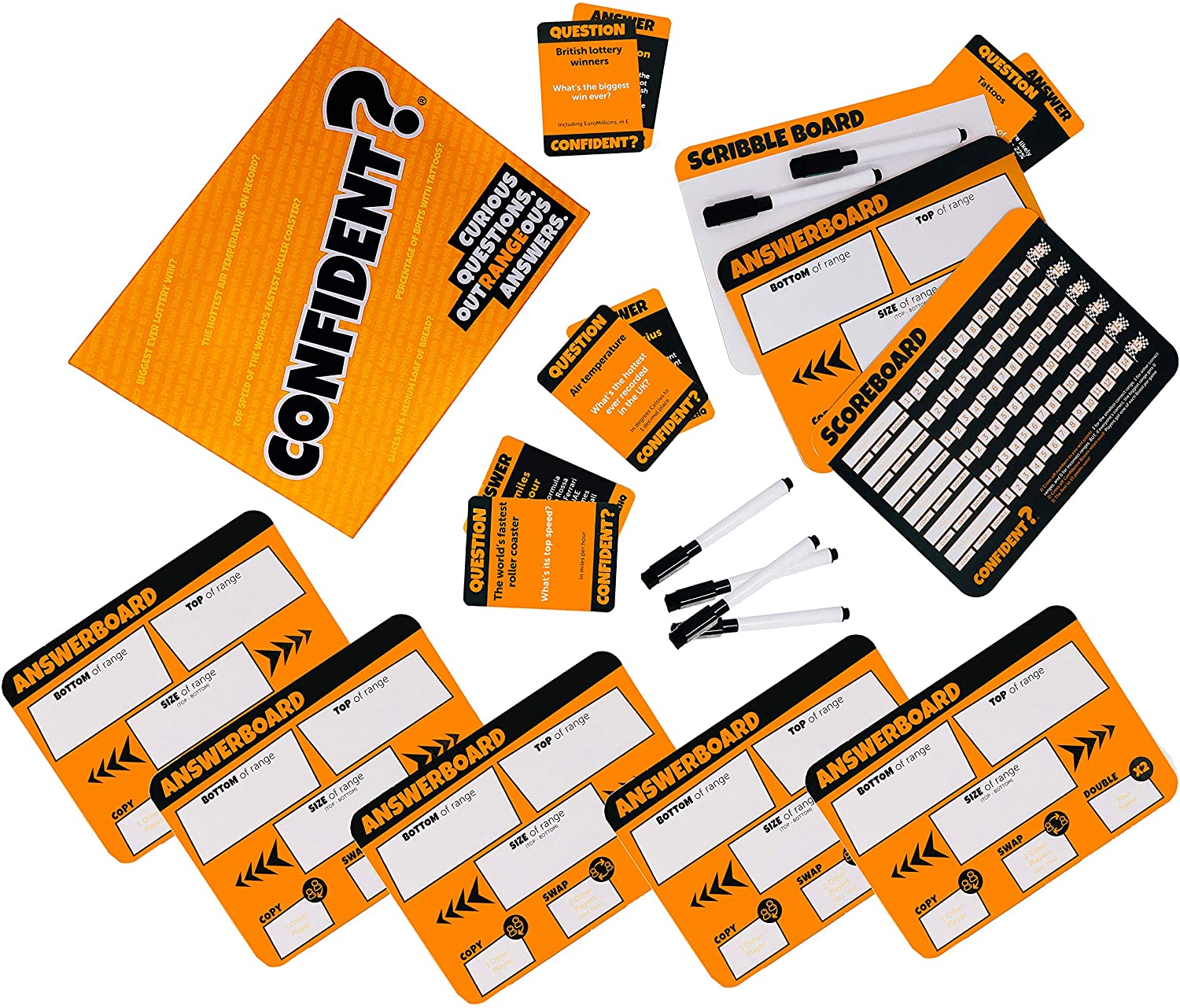 CONFIDENT? Board Game: The Hit Family Party Game – A Quiz Game with a ...