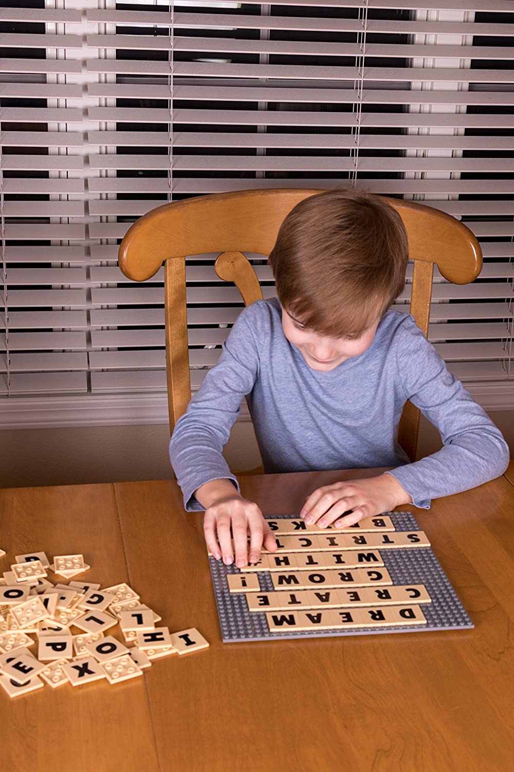 Strictly Briks AlphaBriks with 10″ x 10″ Stackable Gray Base Plate 100% ...