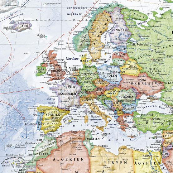 Political World Map (German Language) – BigaMart