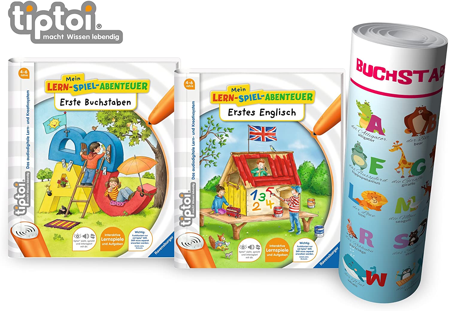 Ravensburger tiptoi ® Book Starter Set First Letters + First English ...