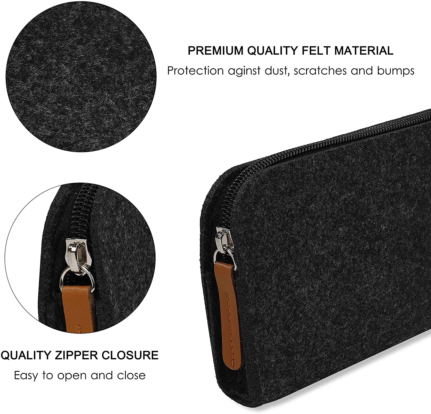 Felt Pencil Cases Multi-Functional Stationery Pouch Felt Pens Bags with ...