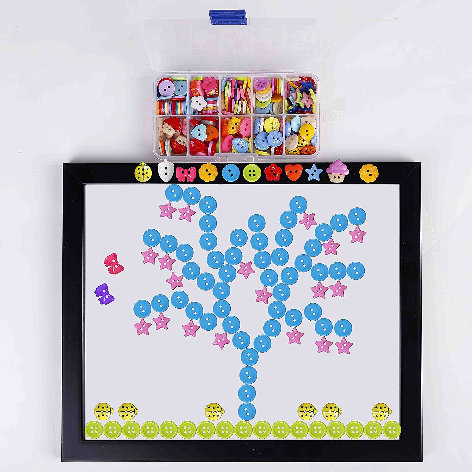 Sewing Button Assorted Color Craft Button Resin Button with Plastic ...