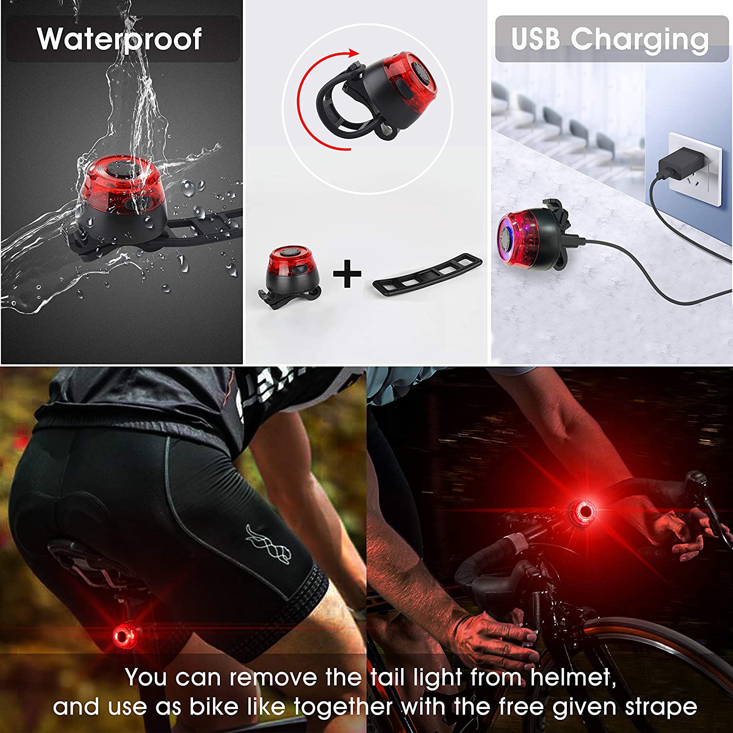 Shinmax Bicycle Helmet with Safety LED Light,CE & Stvzo Certified ...